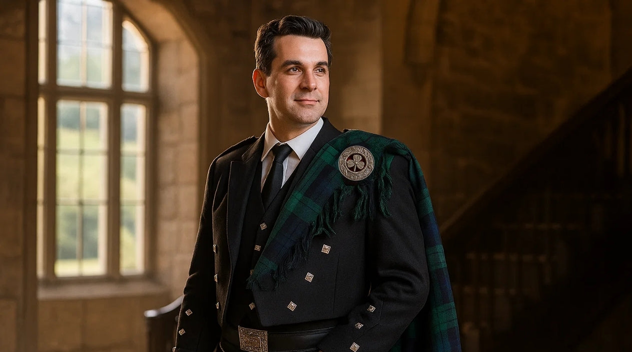 Fly Plaid & Brooches – Elegant Finishing Touches for Kilts – Scottish Kilt