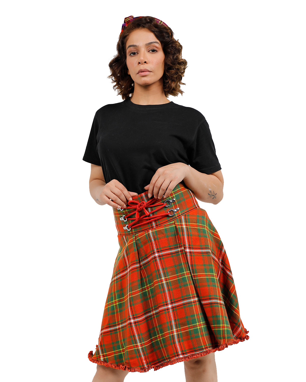 Lace-Up Plaid Skirt – Scottish Kilt