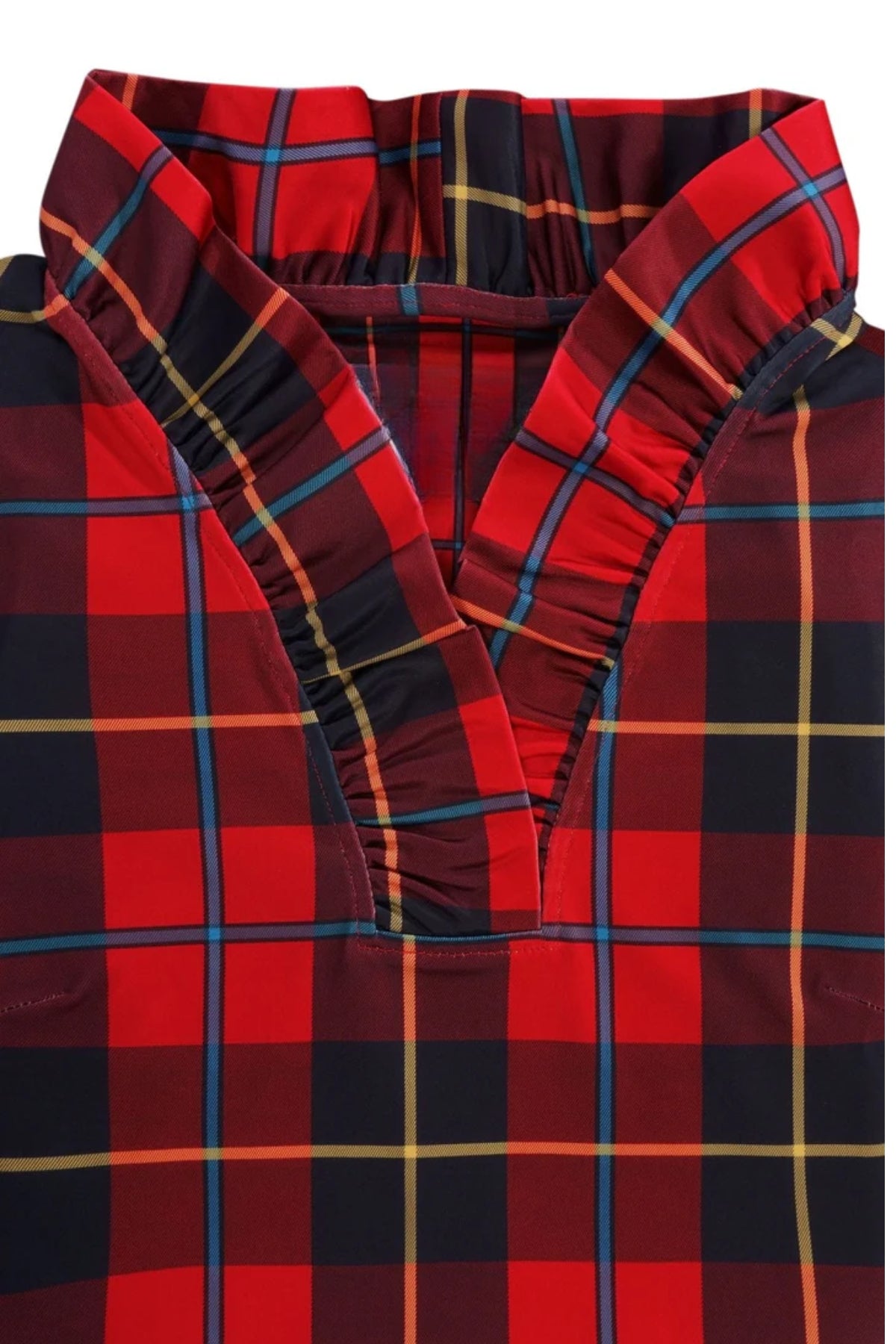 Tartan Ruffle Neck Dress – Scottish Kilt