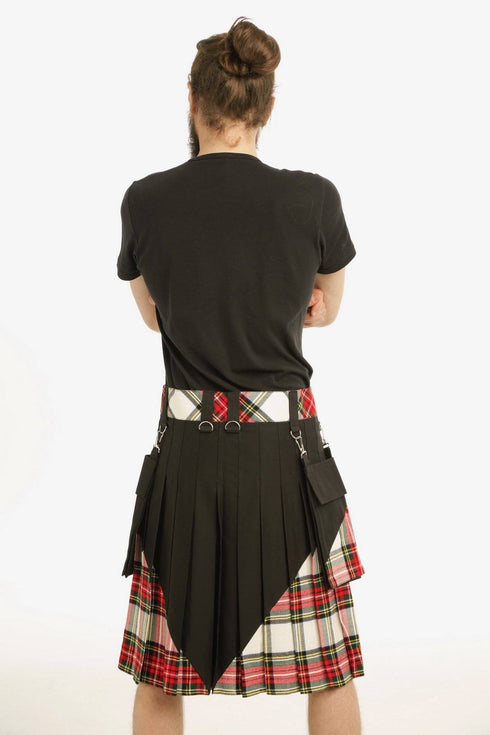 Classic Style Stewart Tartan Hybrid Kilt | Scottish Kilt